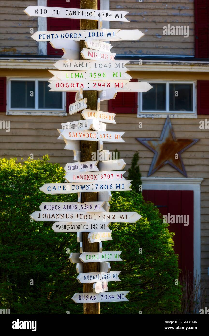 Directional Mileage Signs - Worldwide destinations mileage are ...