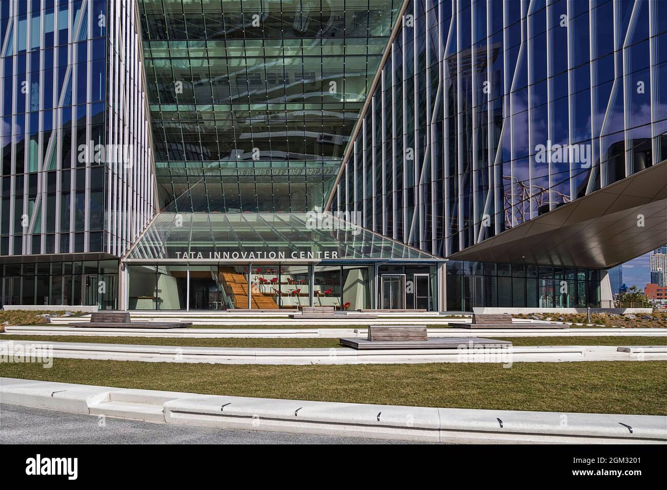 NYC Tata Innovation Center - View of the modern structure that houses ...