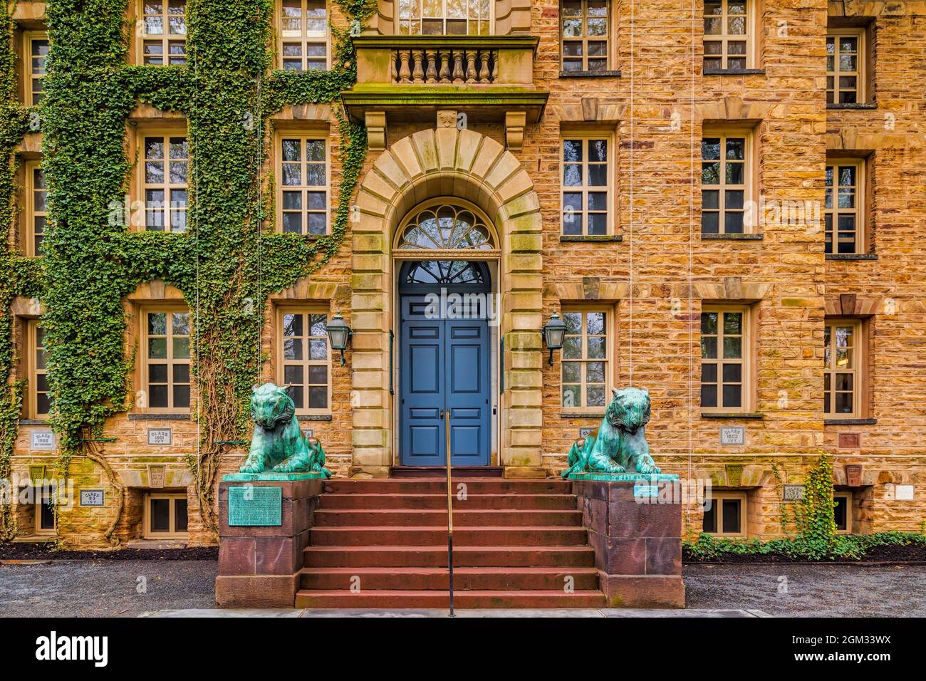 Princeton University Nassau Hall - Exterior view of Old Nassau building ...