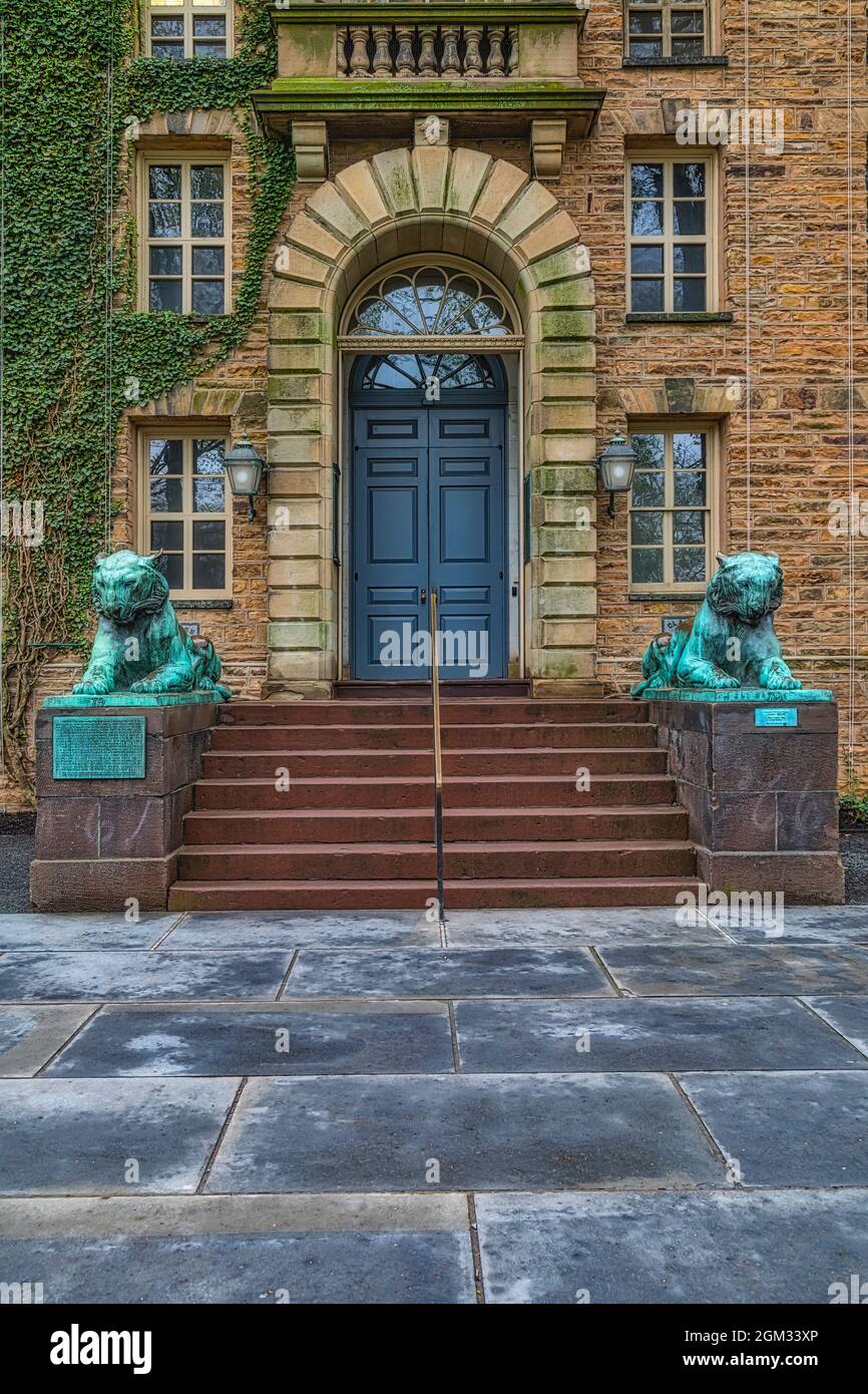 Princeton University Nassau Hall - Exterior view of Old Nassau building ...