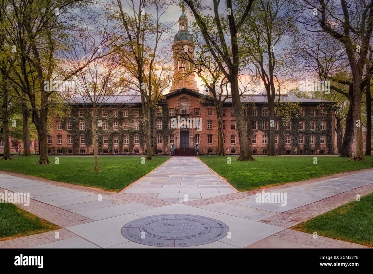 Nassau Hall Princeton University - Exterior view of Old Nassau building ...
