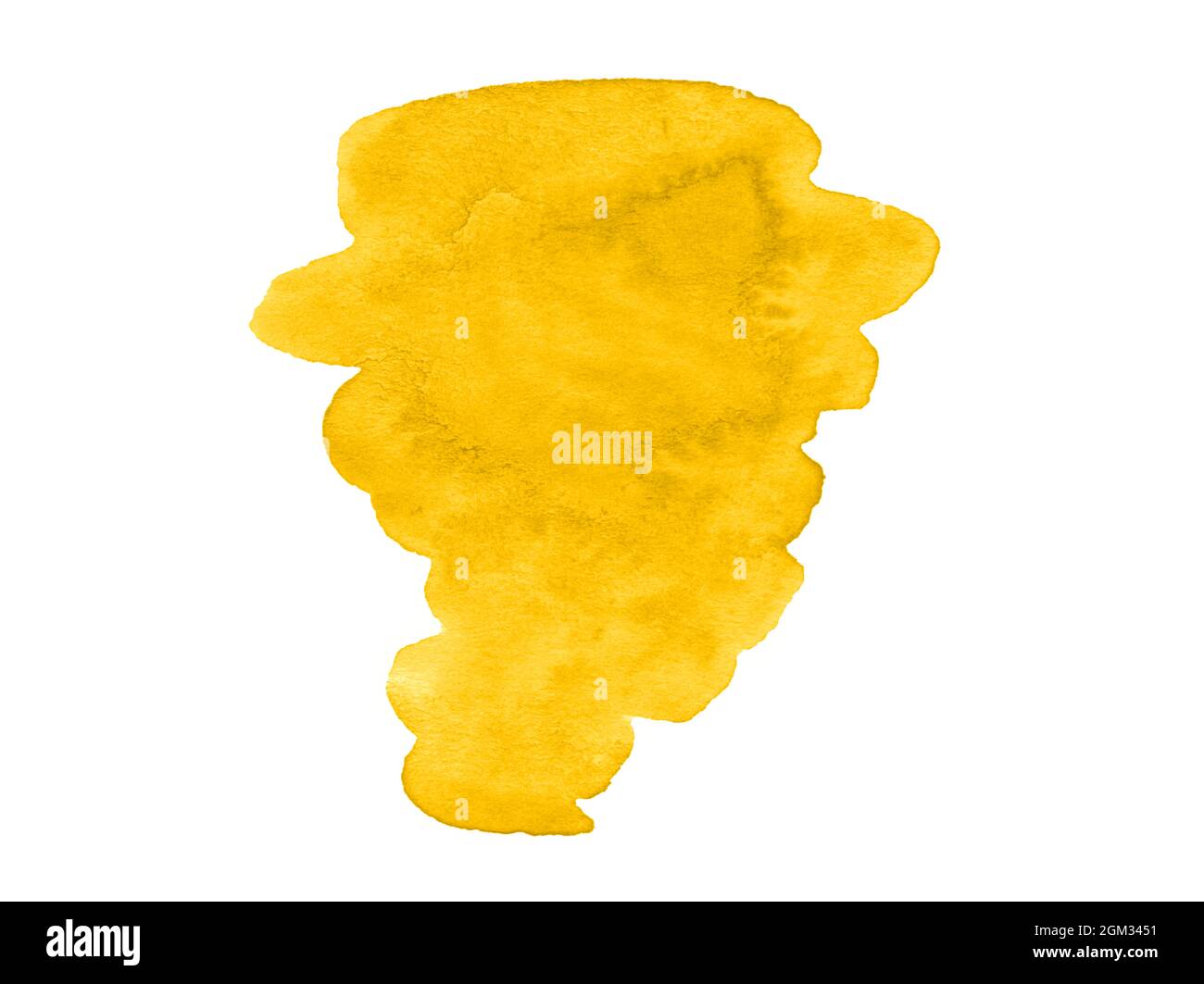 Yellow watercolor unique cloud frame - abstract background for design ...