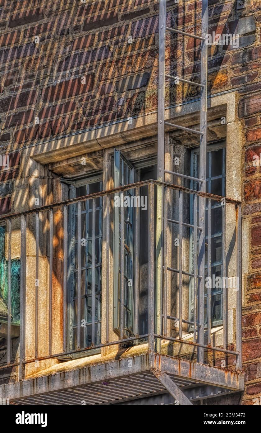 Princeton Fire Escape - A play of shadows and light on one of the ...