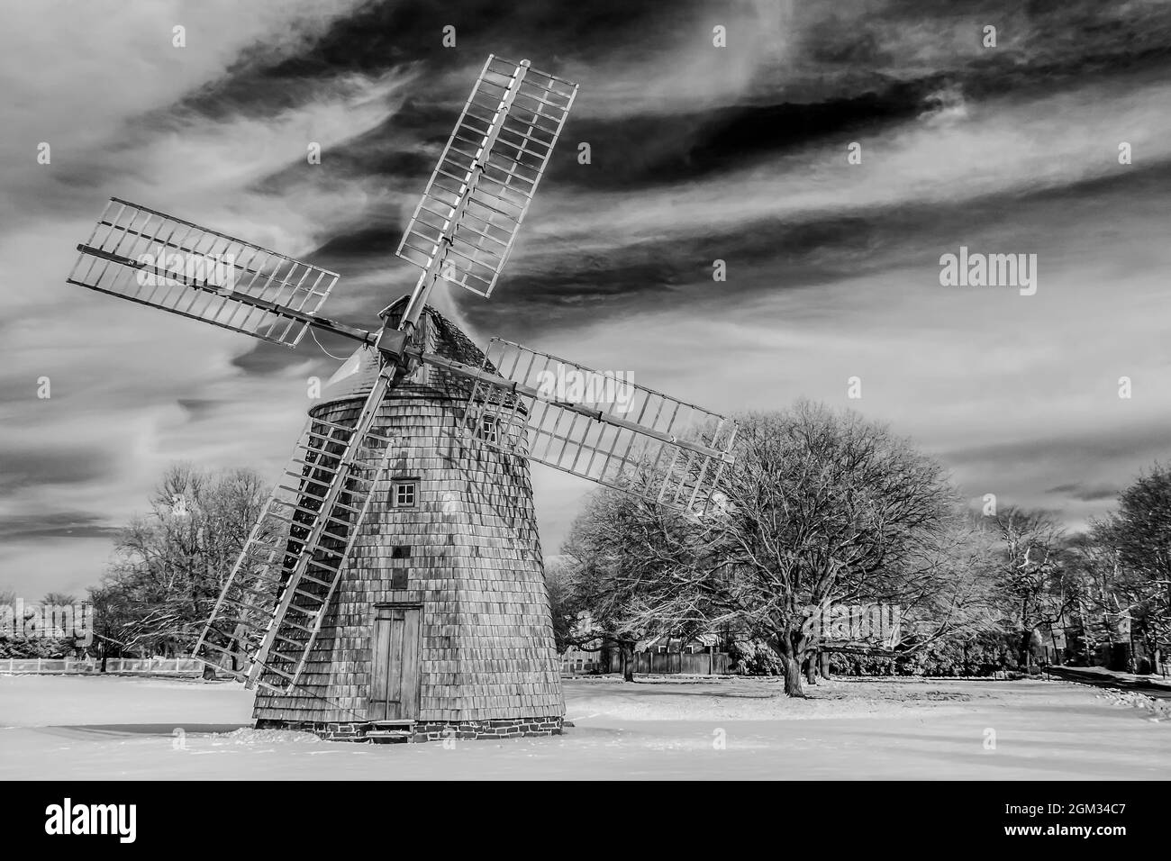 Corwith Windmill Long Island NY - Corwith Windmill after a snow fall ...