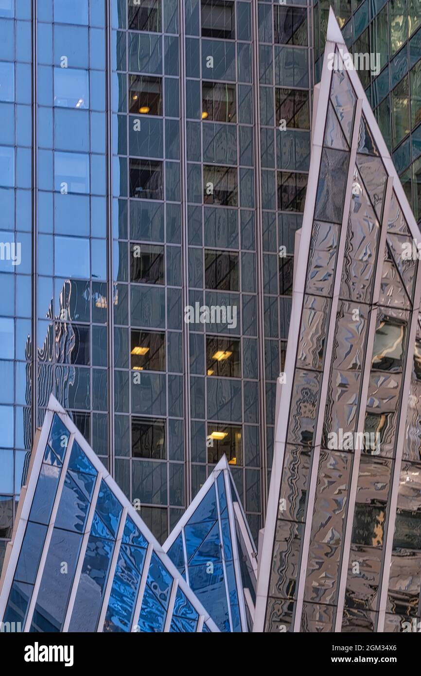 NYC Architecture Shapes - Close view of the modern architecture details ...