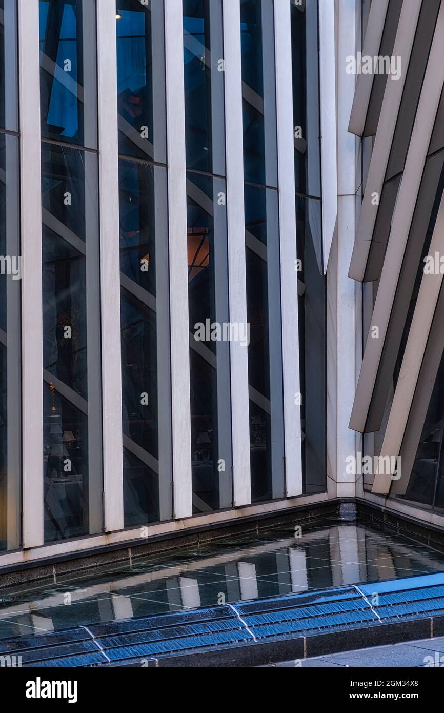 NYC Architecture Patterns - Close view of the modern architecture ...