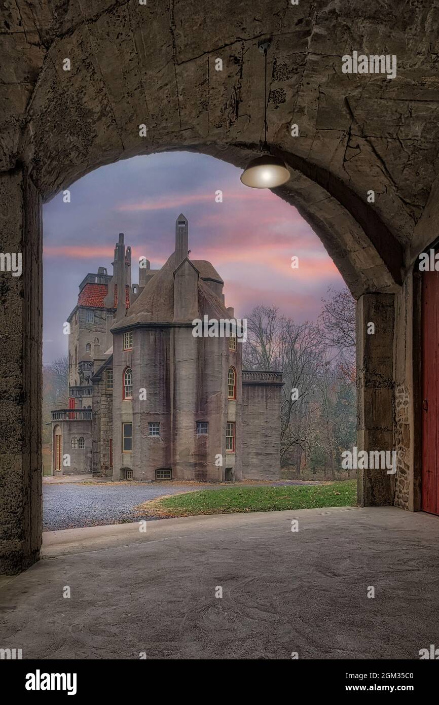 Framing The Castle - Exterior view to the historic Landmark of Fonthill ...