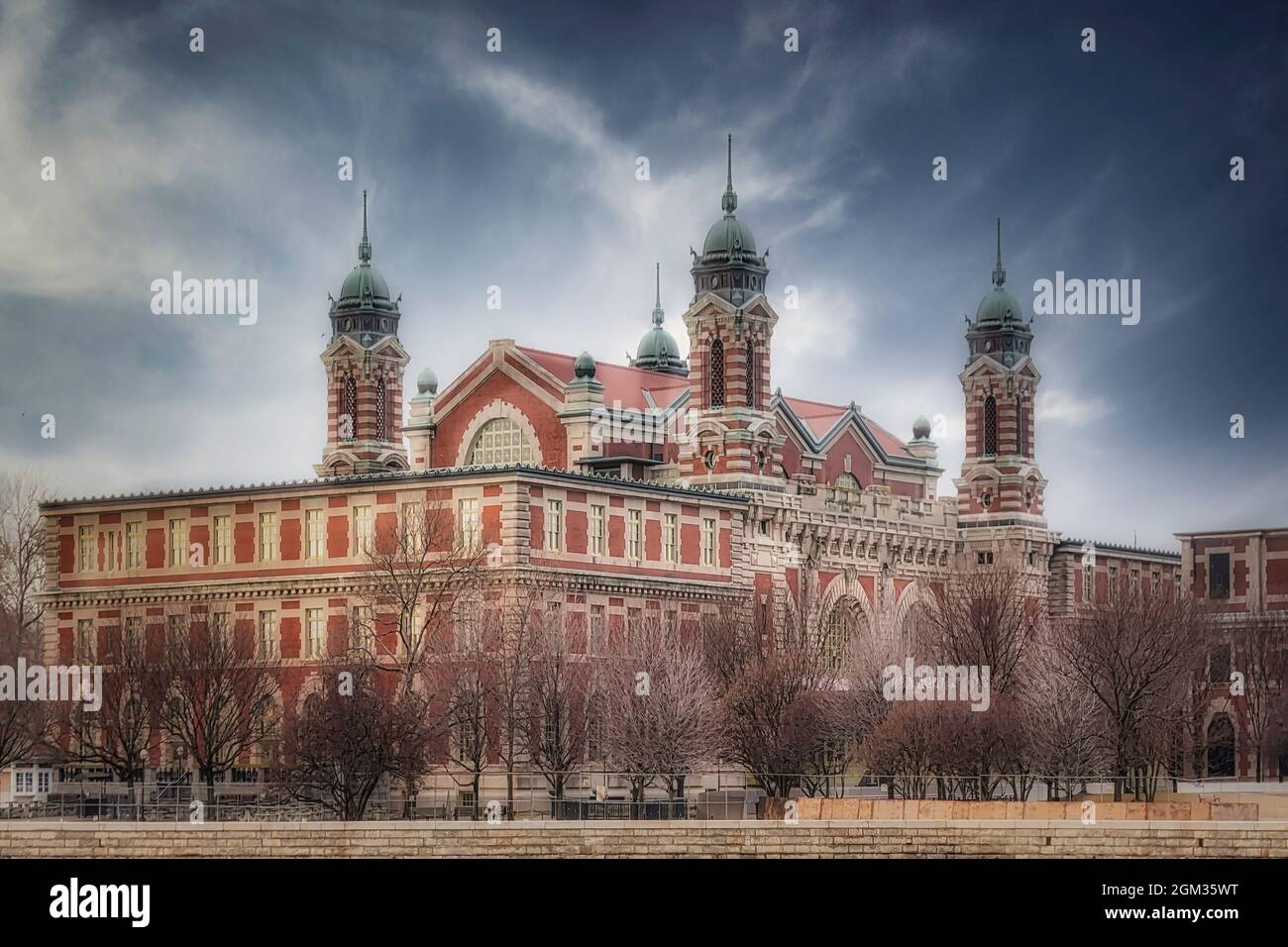 Ellis Island - The front entrance to the Ellis Island Immigration ...