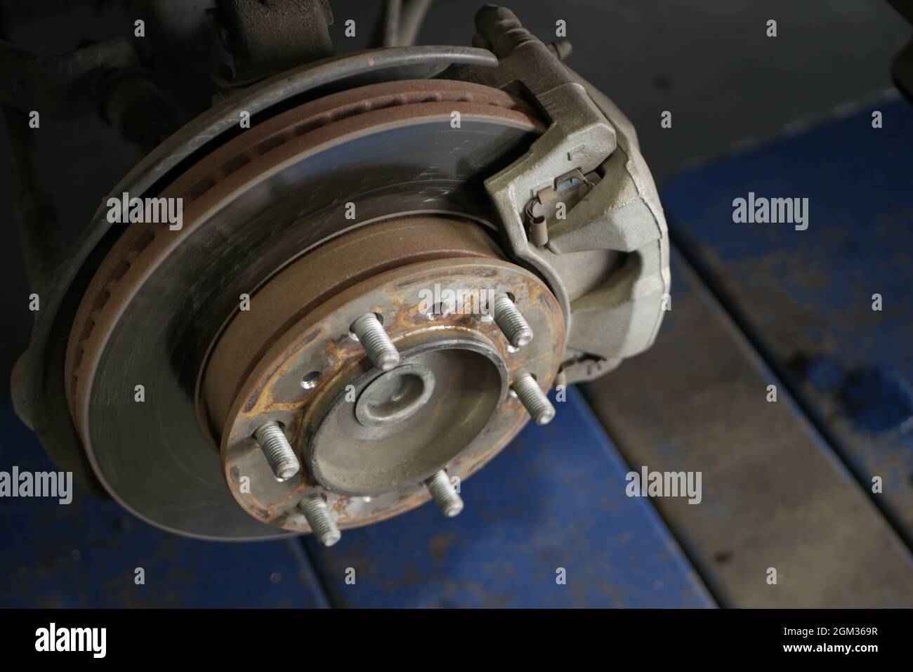 High angle shot of a detail of an engine Stock Photo - Alamy
