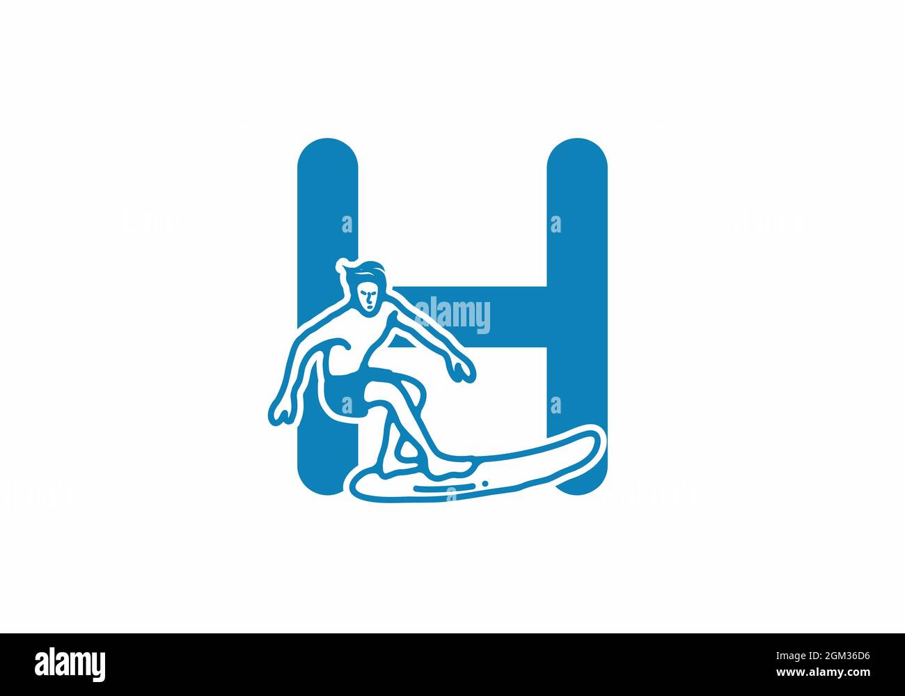 H beach logo vector vectors hi-res stock photography and images - Alamy