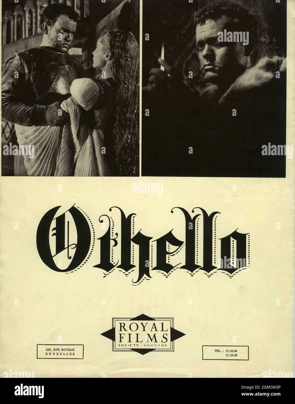 ORSON WELLES and SUZANNE CLOUTIER as Desdemona in OTHELLO 1951 director ORSON WELLES play by ...