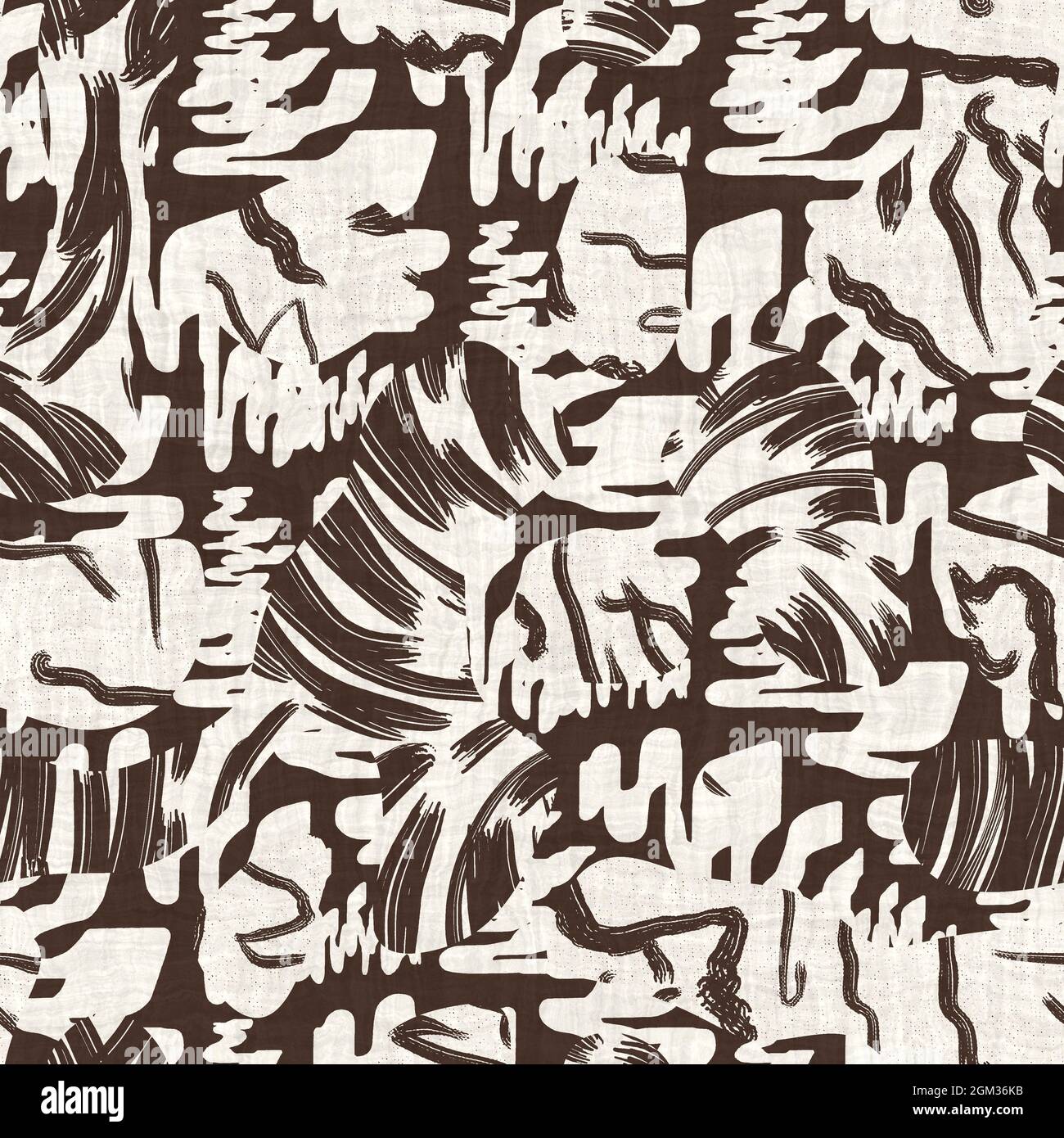 Seamless two tone hand drawn brushed effect pattern swatch Stock Photo ...