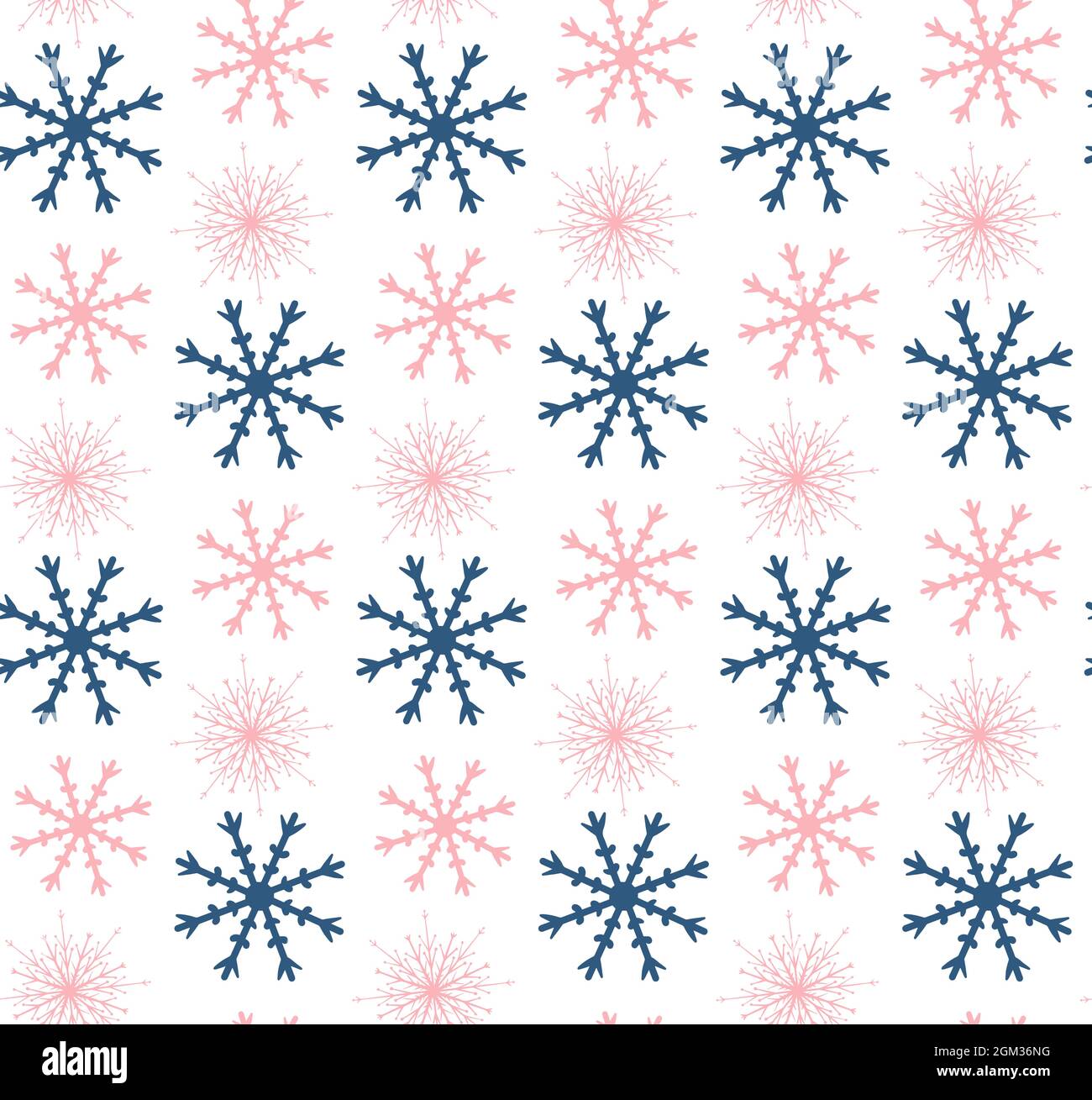 Seamless winter background with snowflakes repeating texture. Vector ...
