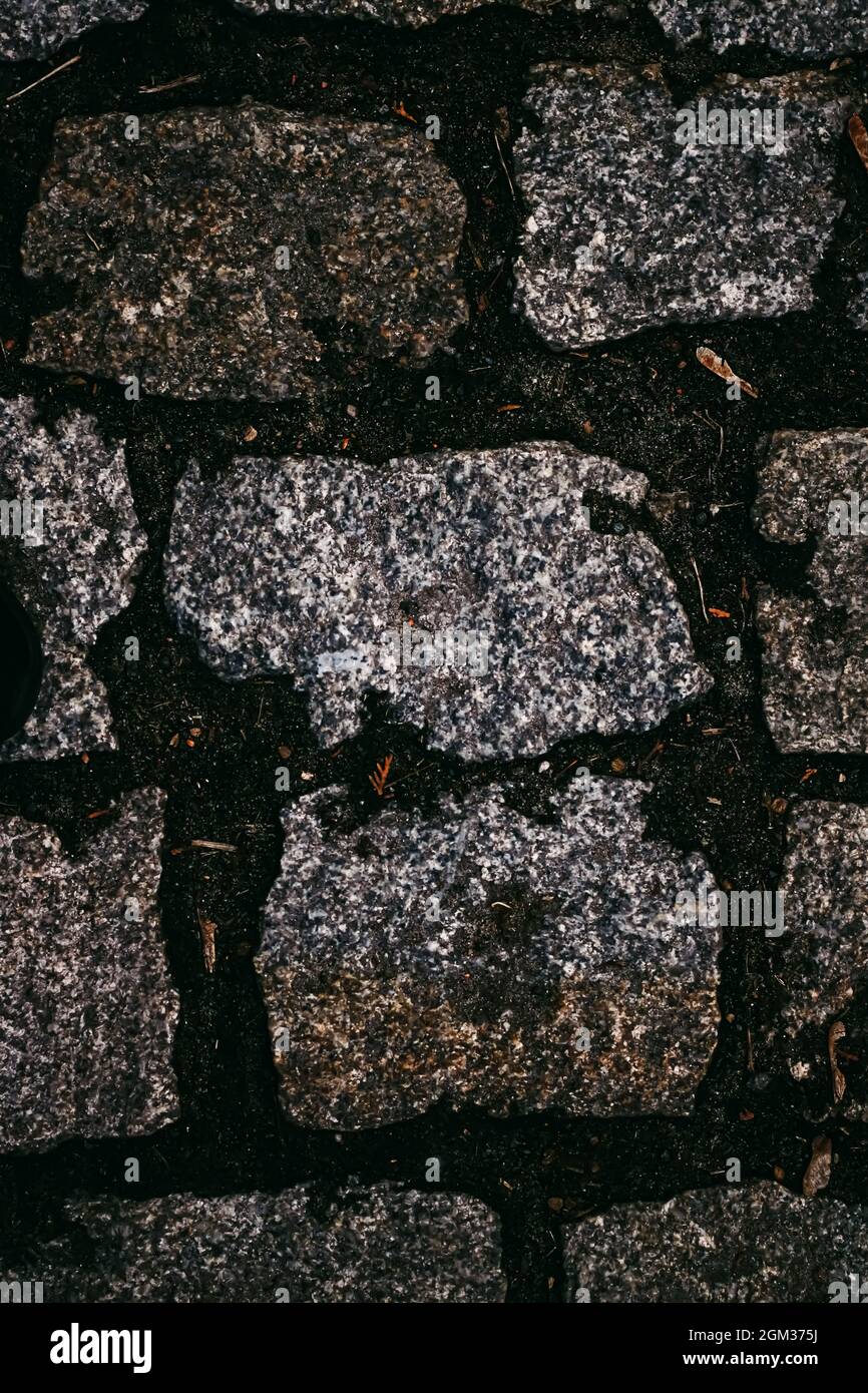 Stone pavement texture, old town street road background Stock Photo - Alamy