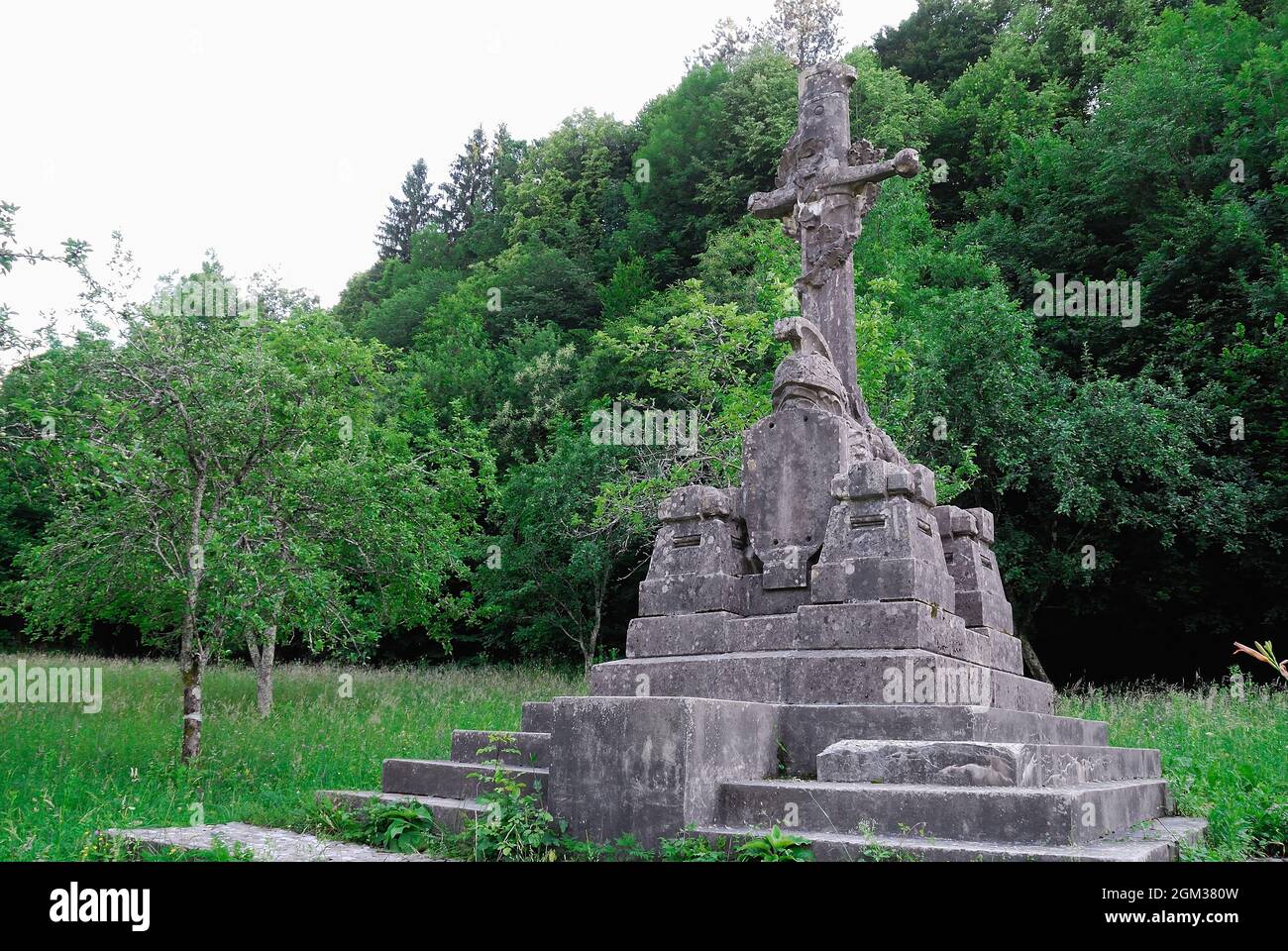 Slovenia, Avce, WWI : ex Italian war cemetery. It was dedicated to Capt ...