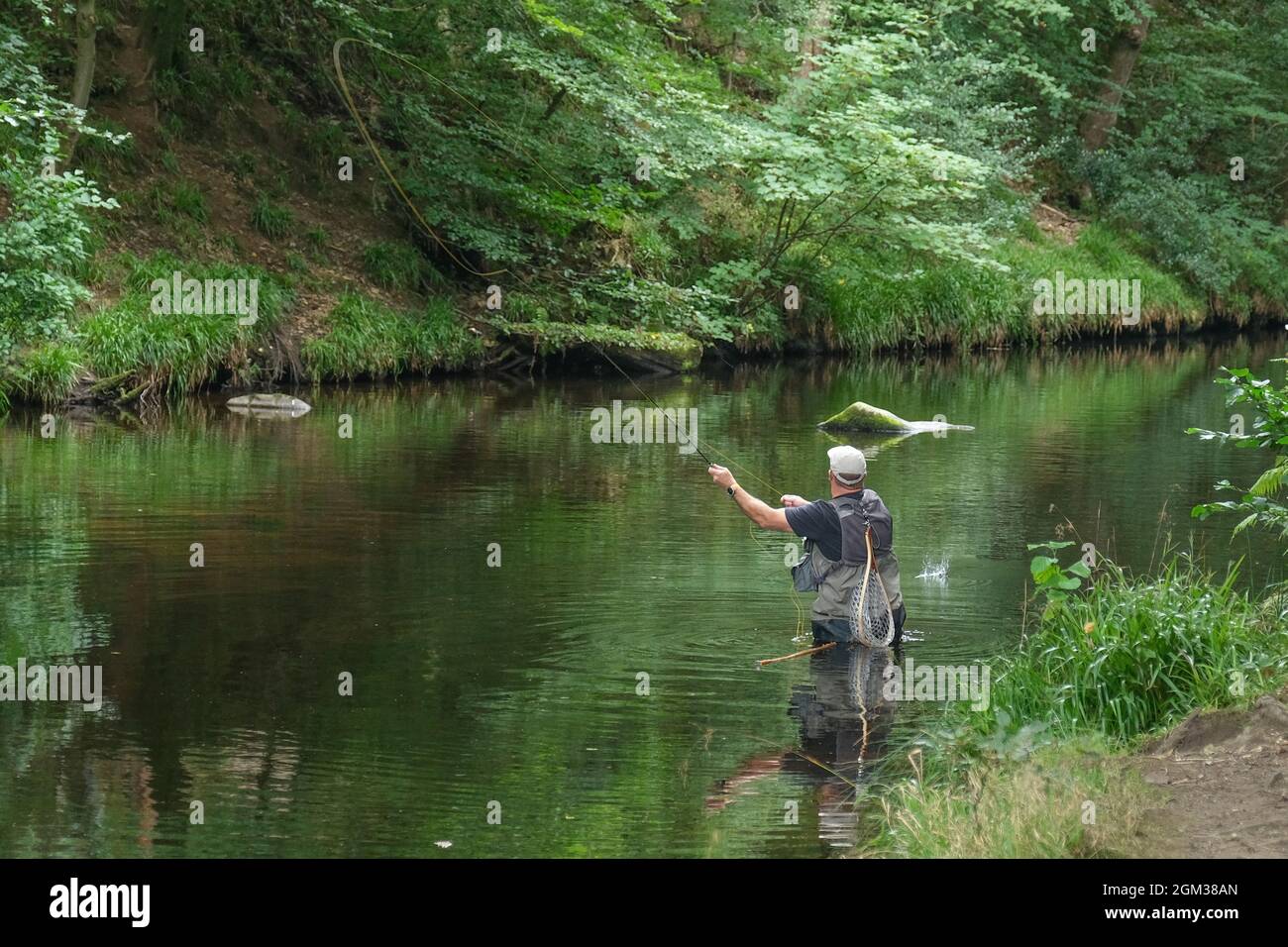Fingles Bridge, Devon, UK. 16th September 2021. UK Weather. It was a ...