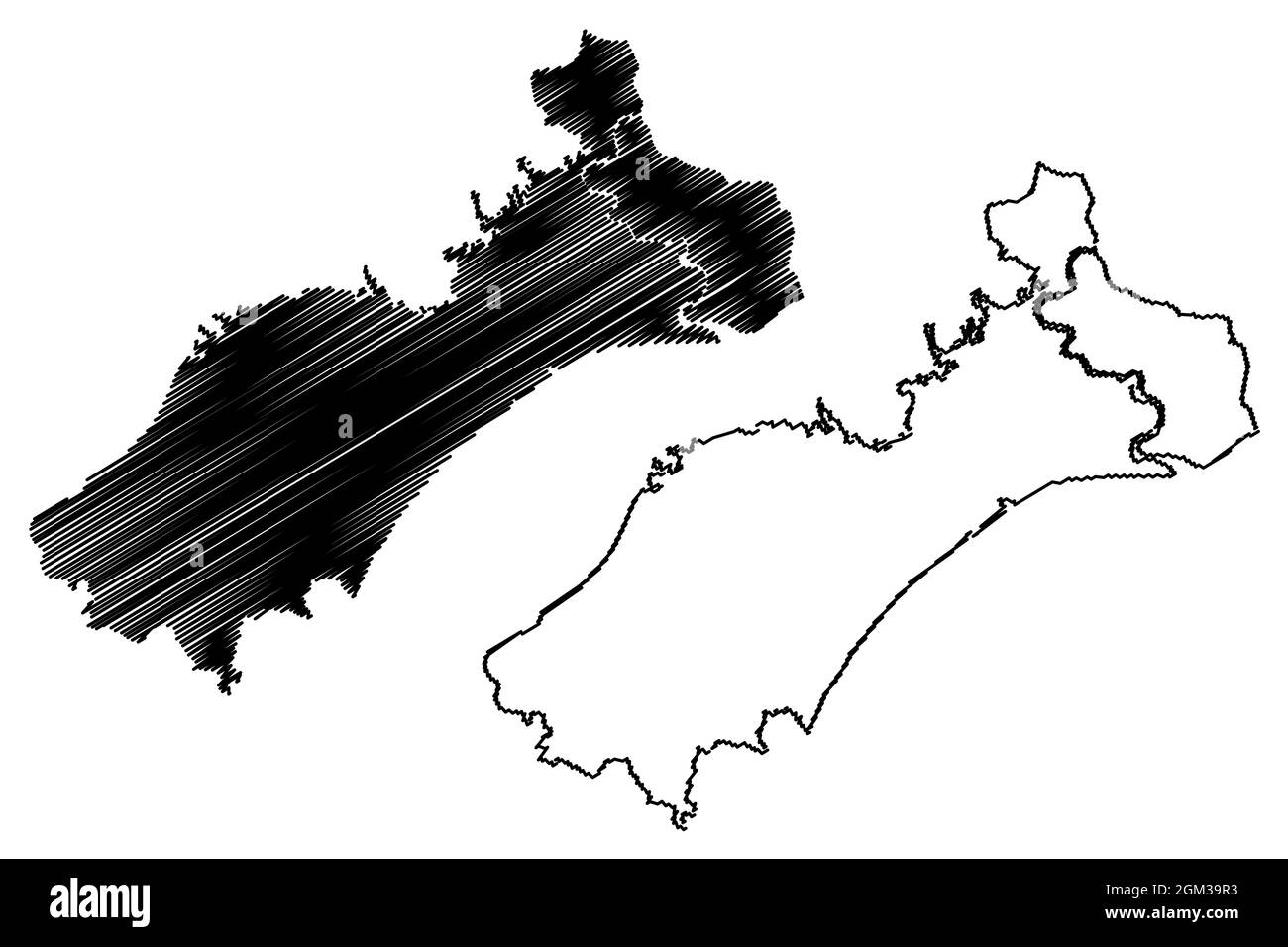 Balasore district (Odisha State, Republic of India) map vector ...