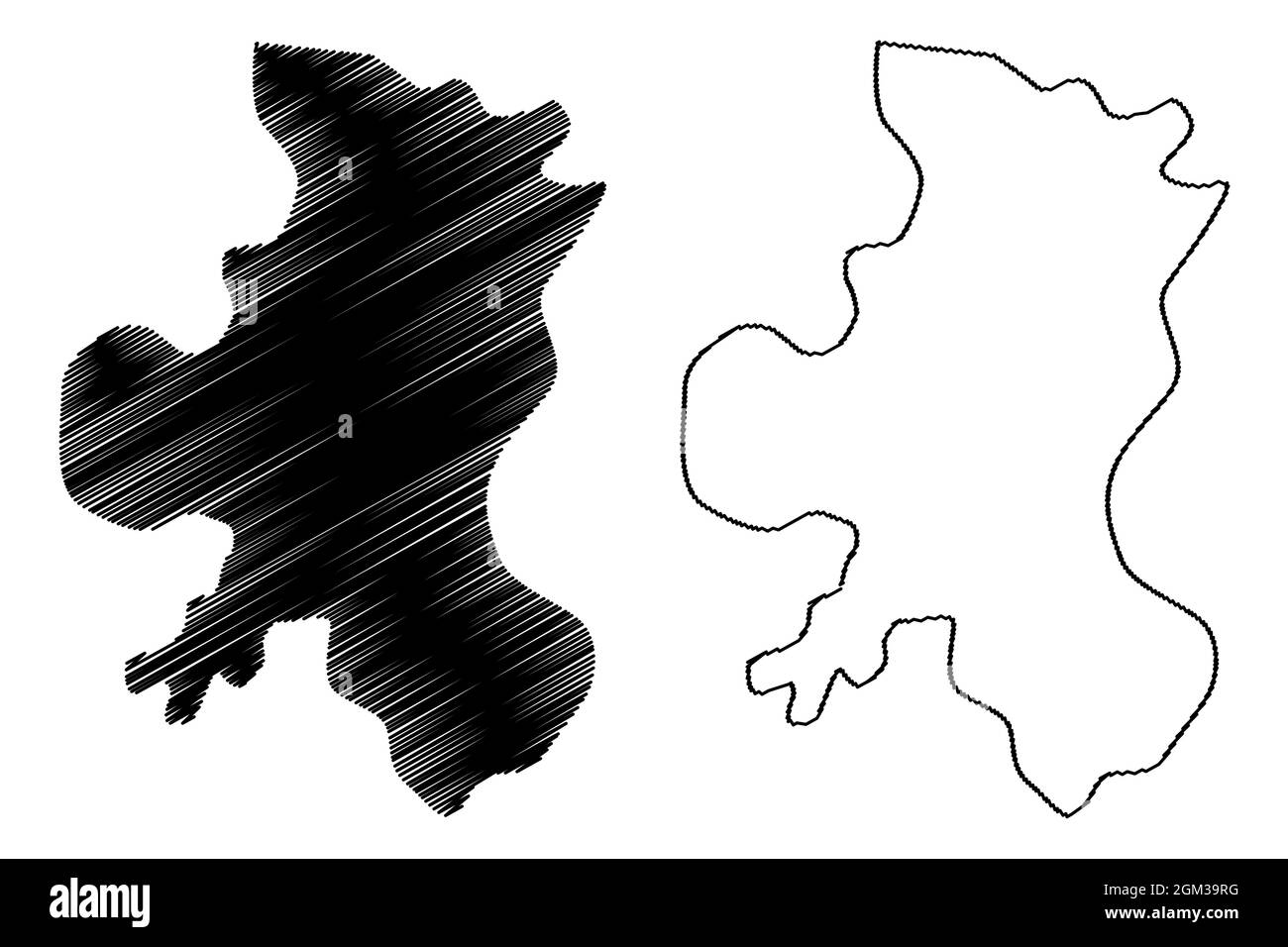 Bajali district (Assam State, Republic of India) map vector ... Bajali district (Assam State, Republic of India) map vector ...
