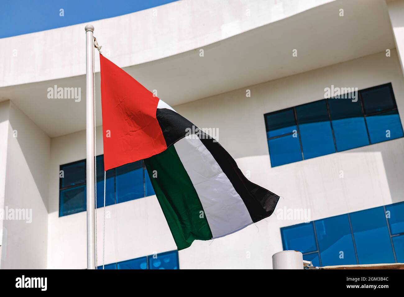 Aerial view of uae flag hi-res stock photography and images - Alamy