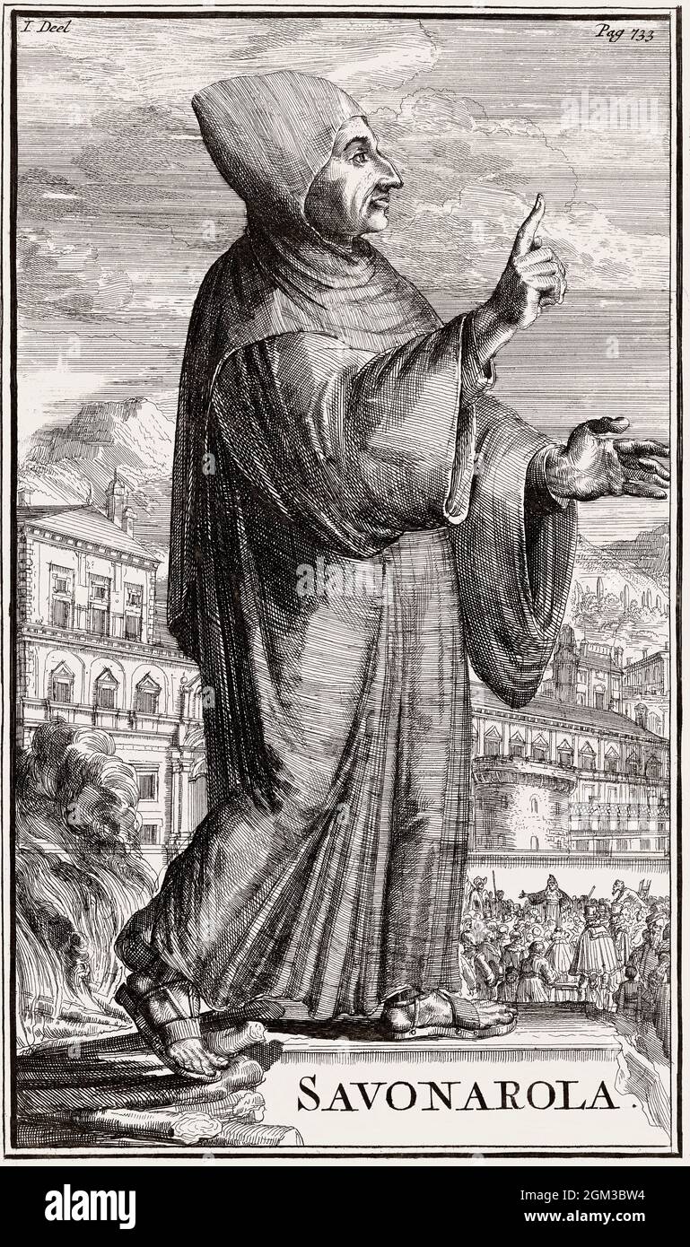 Girolamo Hieronymus Savonarola, 1452-1498, an Italian Dominican and ...
