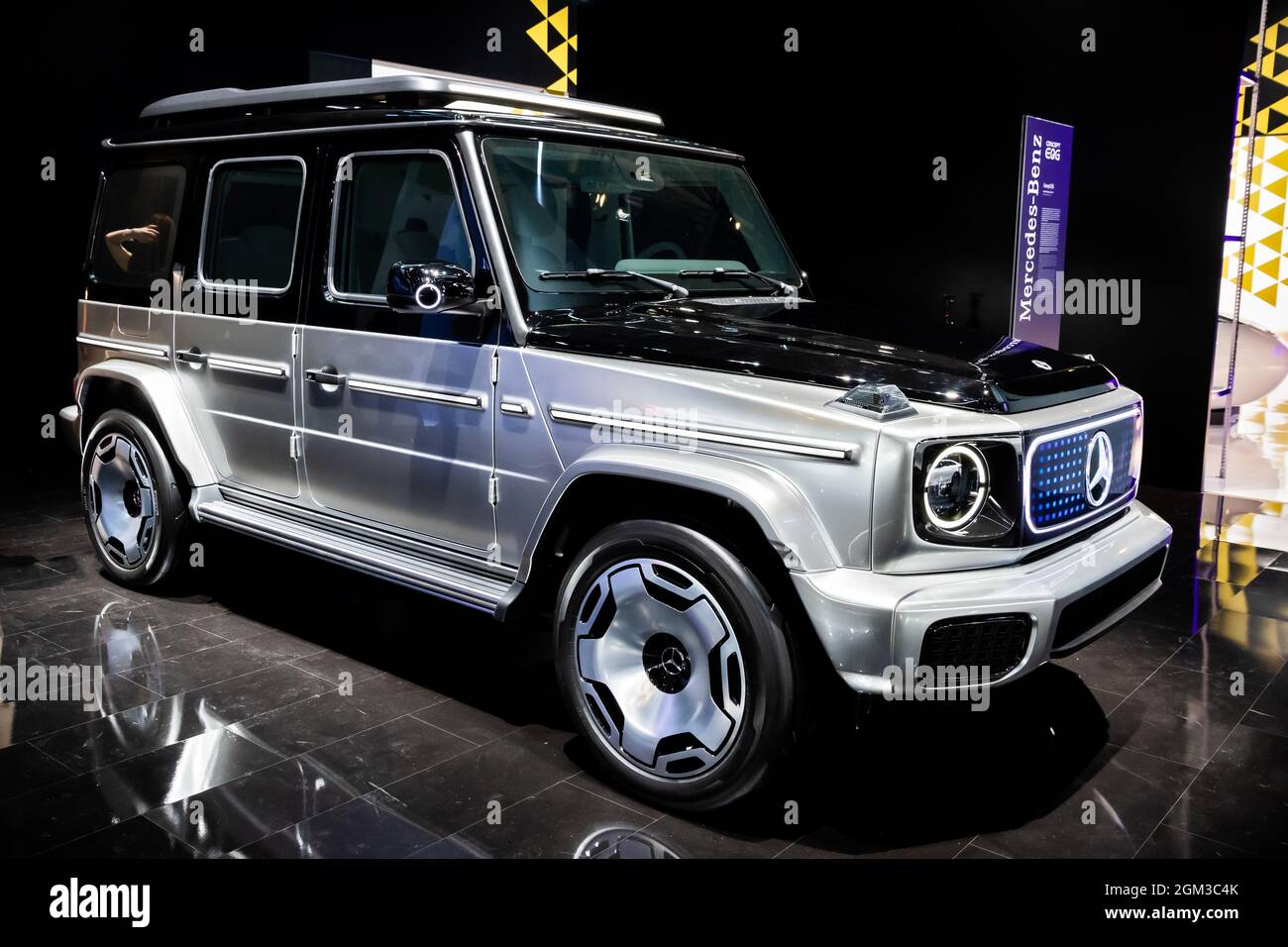 Mercedes Benz EQG concept G-Class electric car showcased at the IAA ...