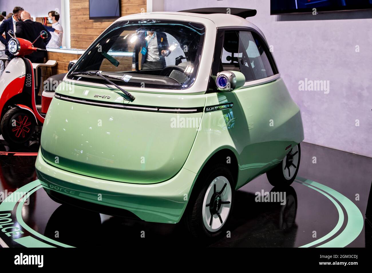 Microlino 2.0 Dolce electric vehicle showcased at the IAA Mobility 2021 ...