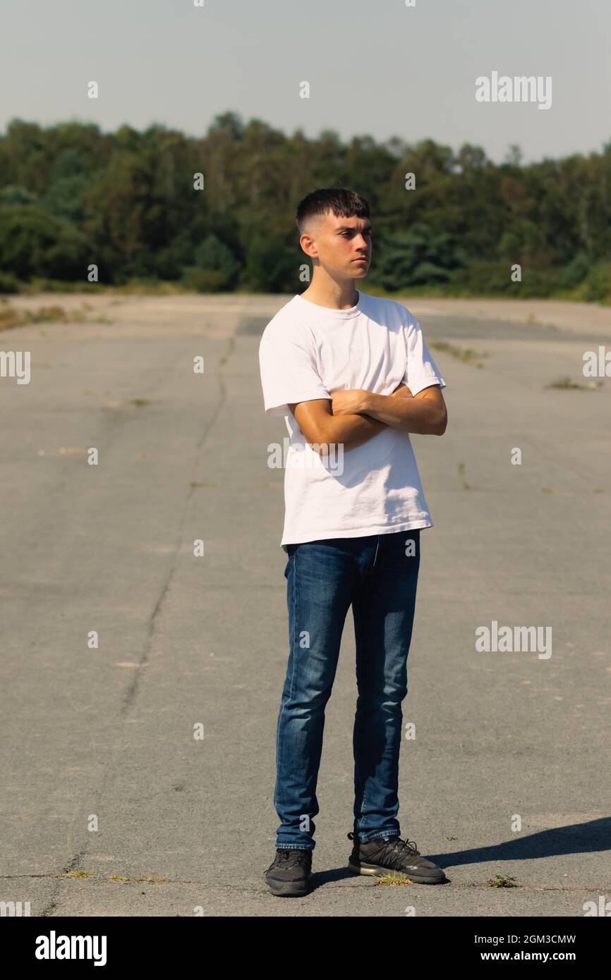 Teen Boys In Blue Jeans