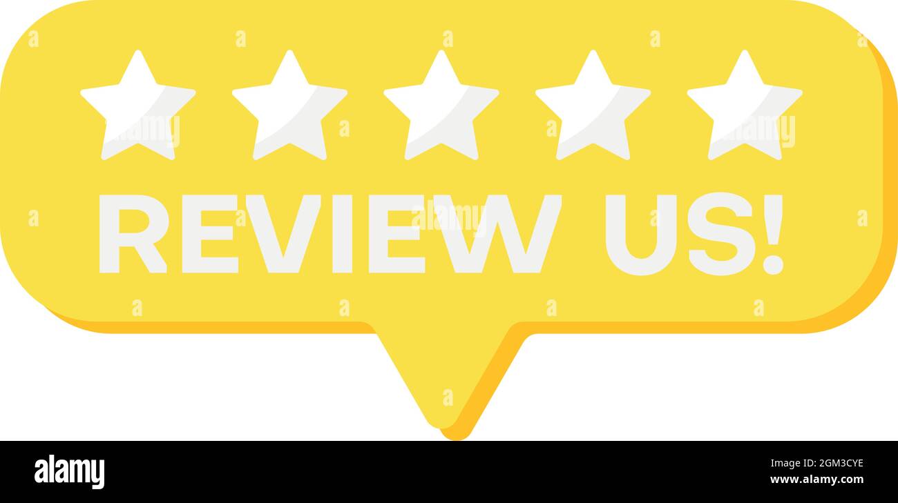 Review us. User rating concept. Review and rate us stars. Business ...