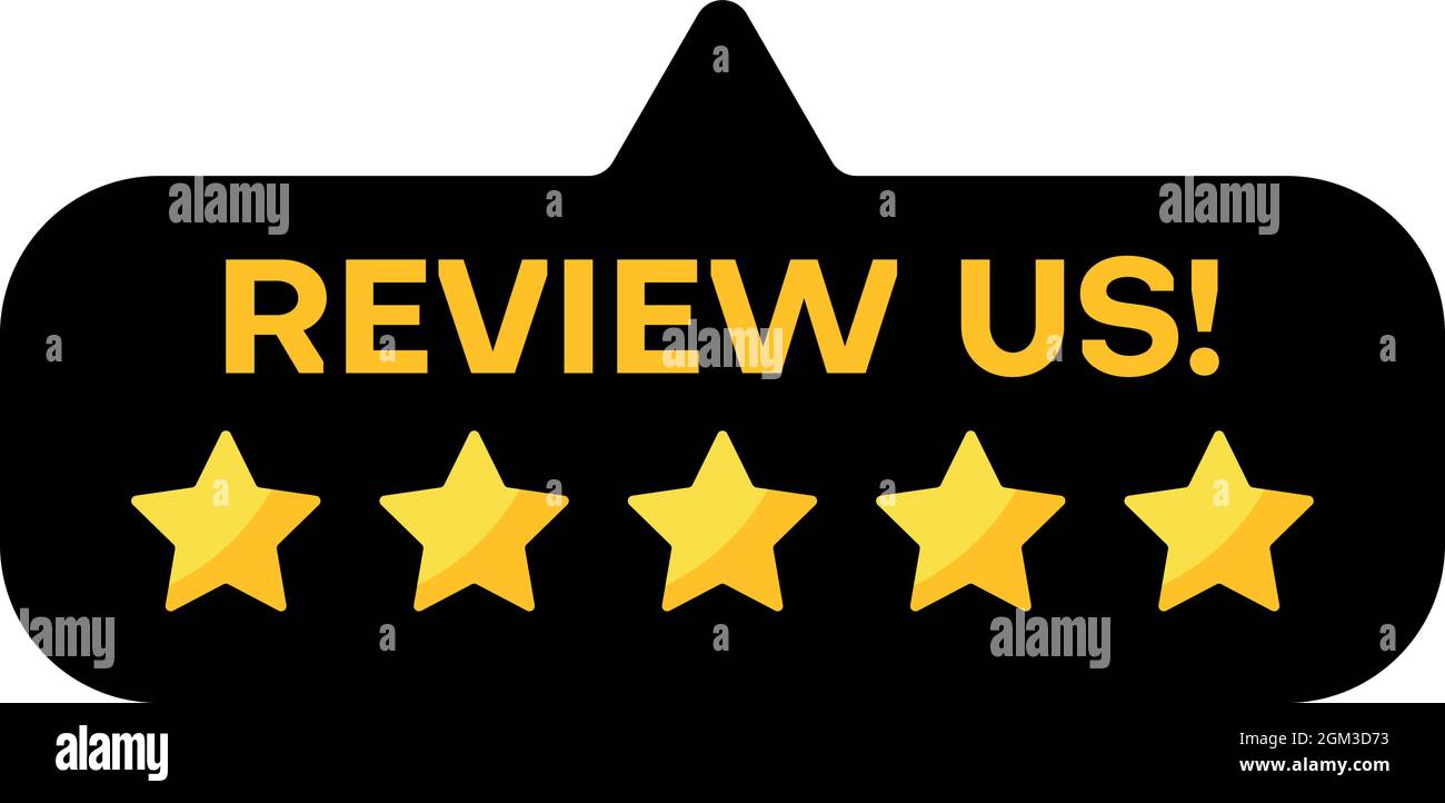 Review us. User rating concept. Review and rate us stars. Business ...