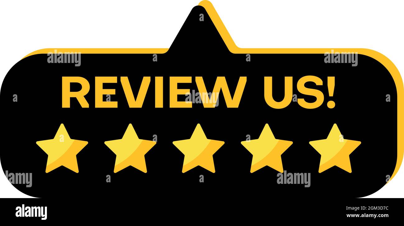 Review us. User rating concept. Review and rate us stars. Business ...