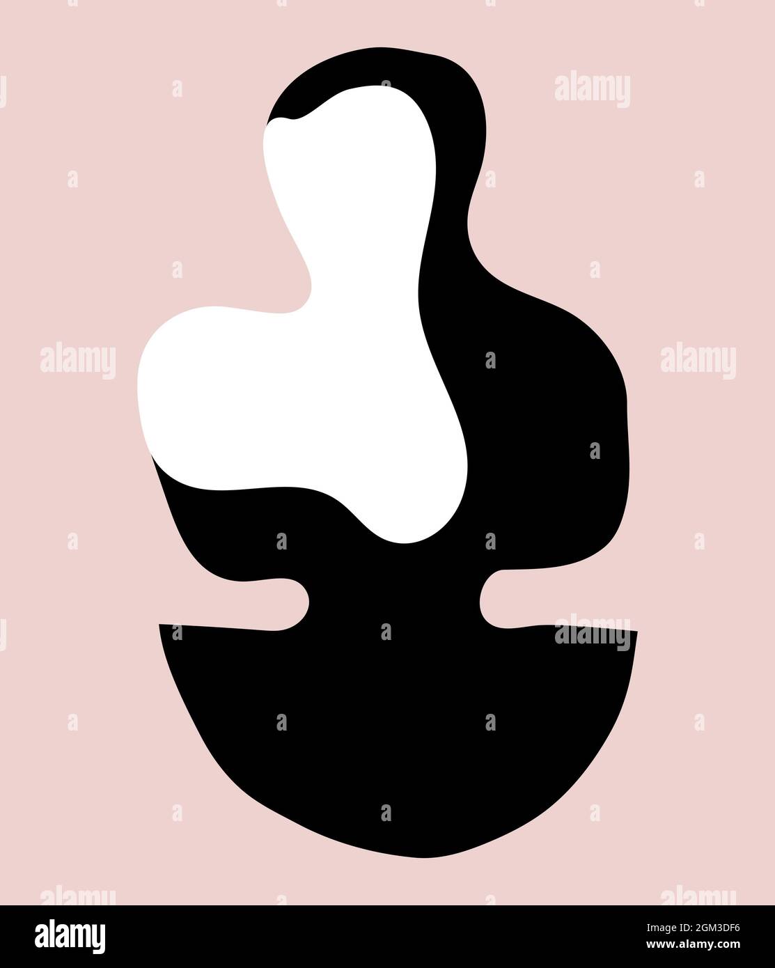 Abstract illustration of a human figure with a collage of geometric ...