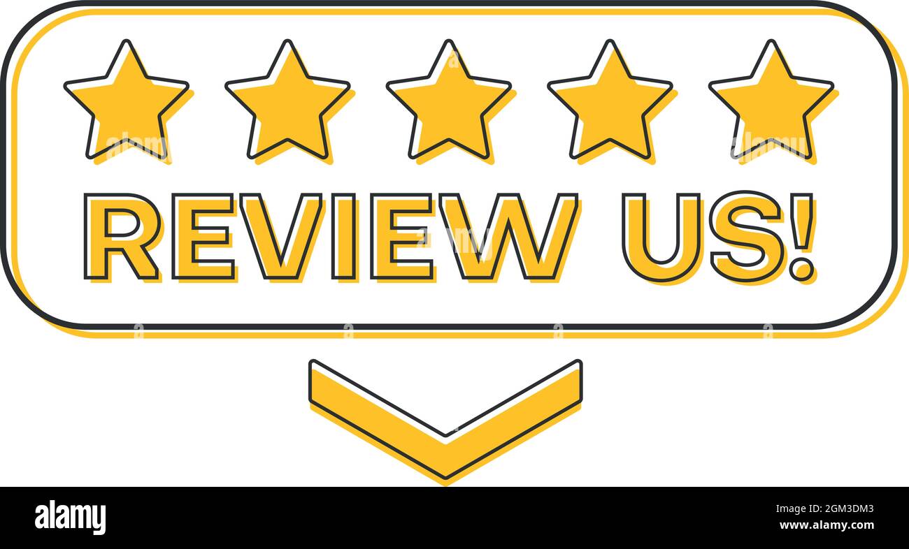 Review us. User rating concept. Review and rate us stars. Business ...