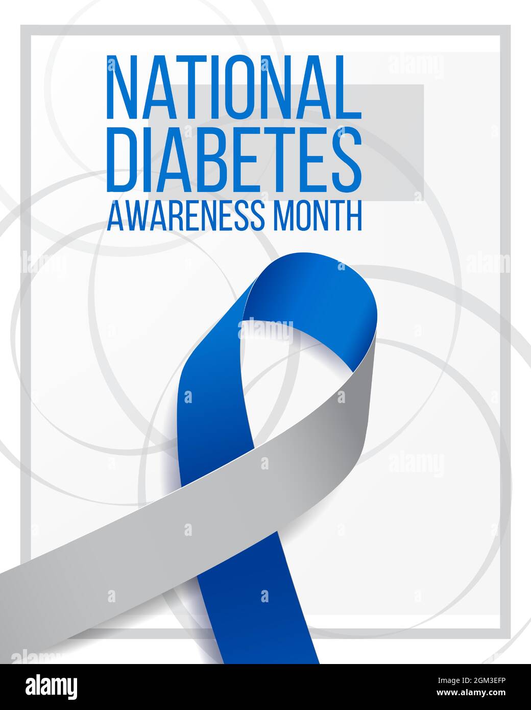 Blue Diabetes Ribbon