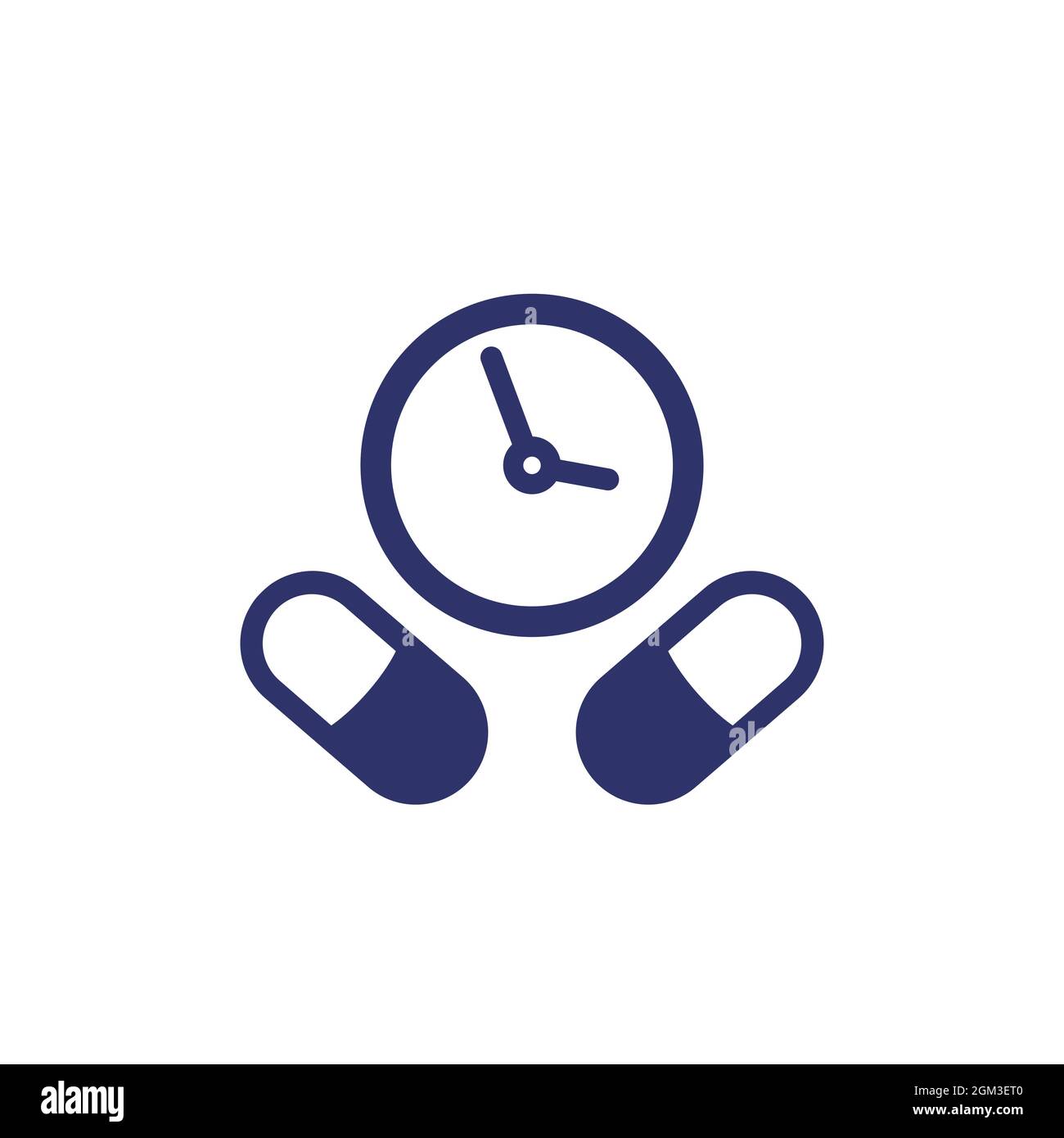 medication time, schedule icon with pills, vector Stock Vector Image ...