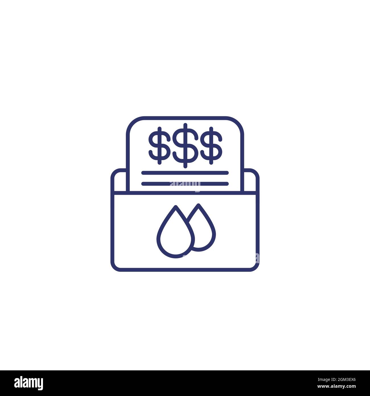 water utility bills icon, line vector art Stock Vector Image & Art - Alamy