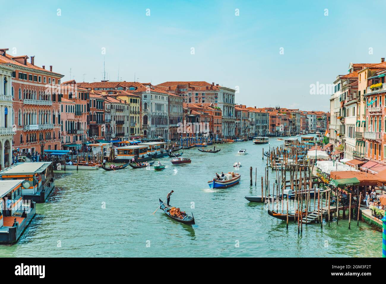 Venice, Italy - May 25, 2019: view of venice city grand canal with ...