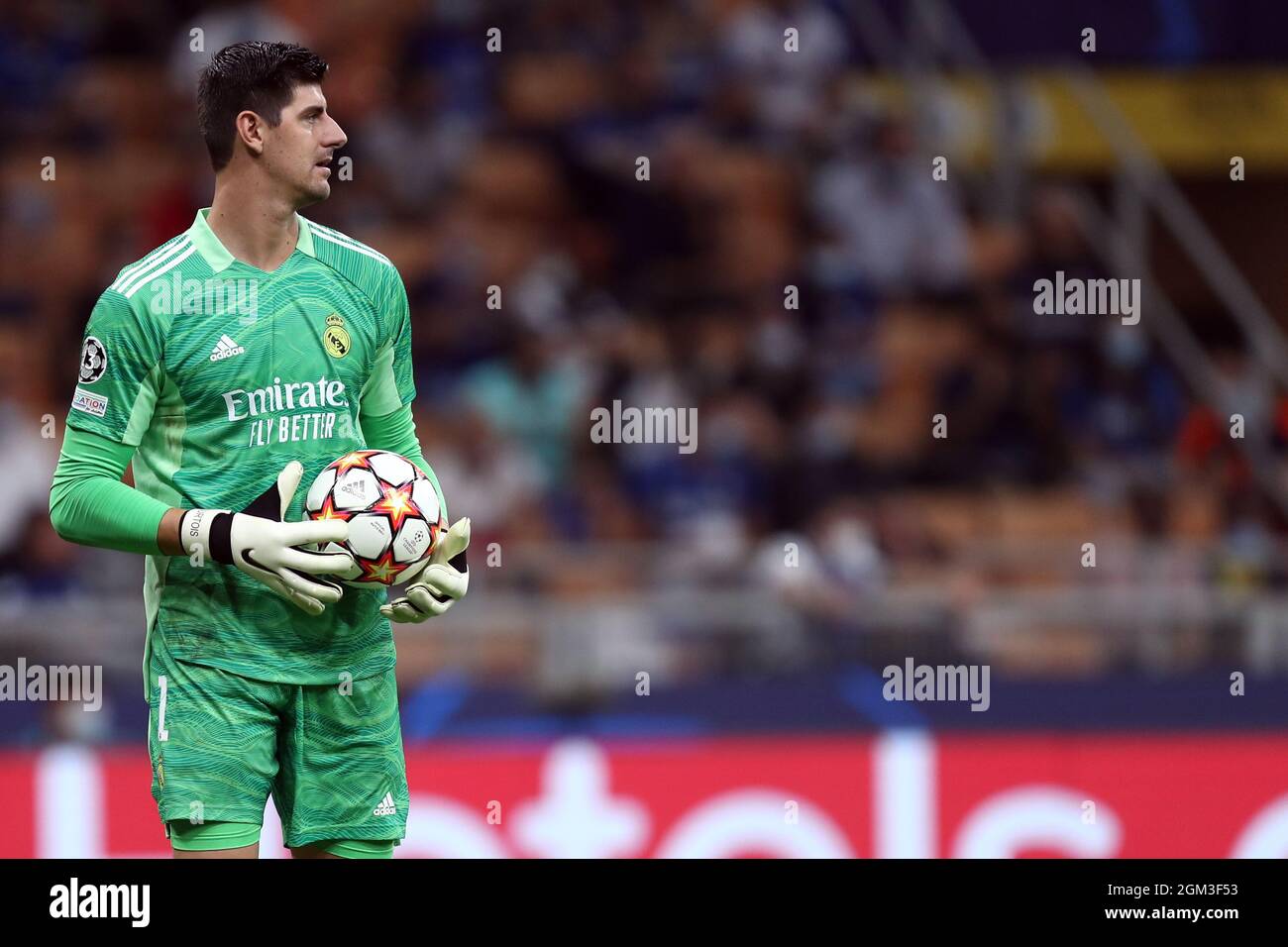 Thibaut Courtois of Real Madrid Cf controls the ball during the Uefa ...