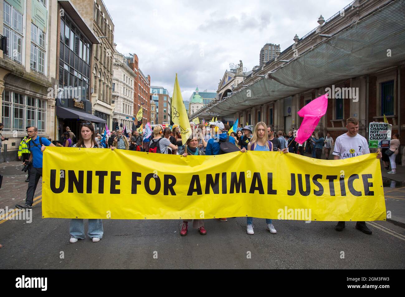 Animal rights demonstrators gather during the National Animal Rights ...