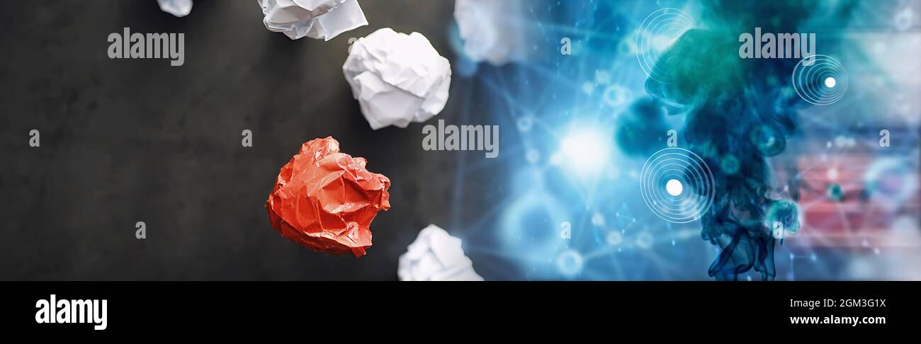 Colored pieces of paper. The concept of creativity and formation of ...