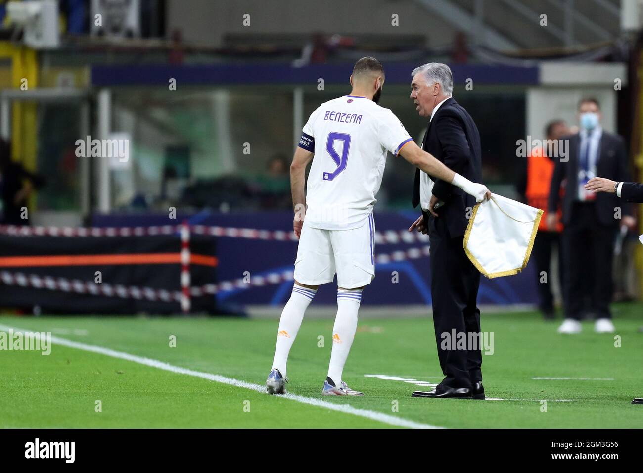 Karim Benzema of Real Madrid Cf and Carlo Ancelotti, head coach of Real ...