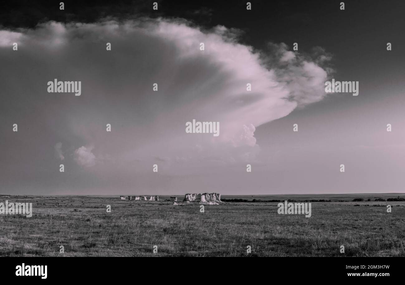 Monument Rocks National Natural Landmark, an area of eroded chalk ...
