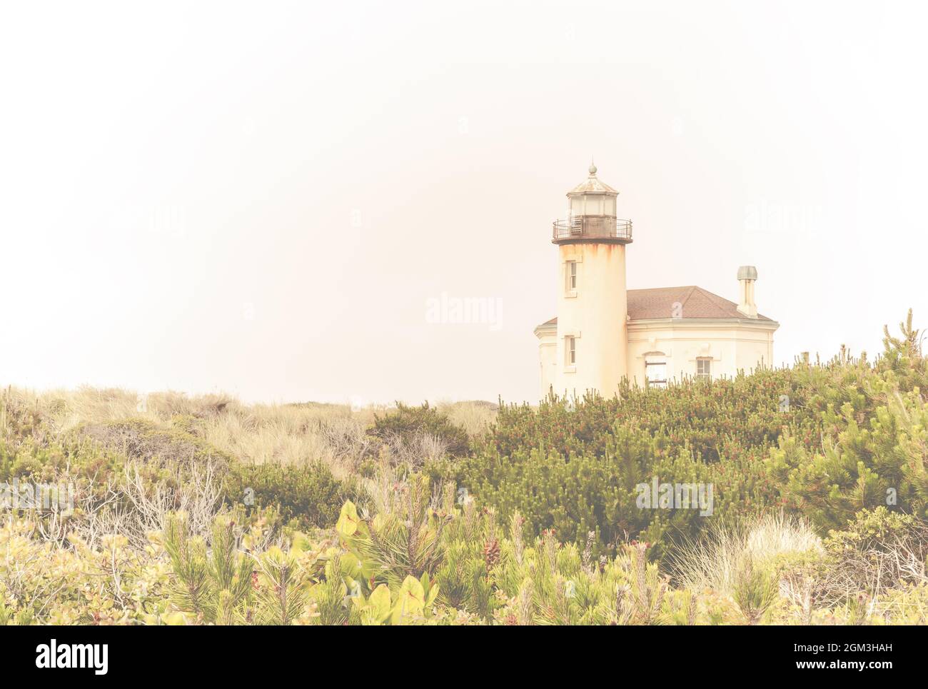 The historic Coquille River Lighthouse, Bandon Oregon USA Stock Photo ...