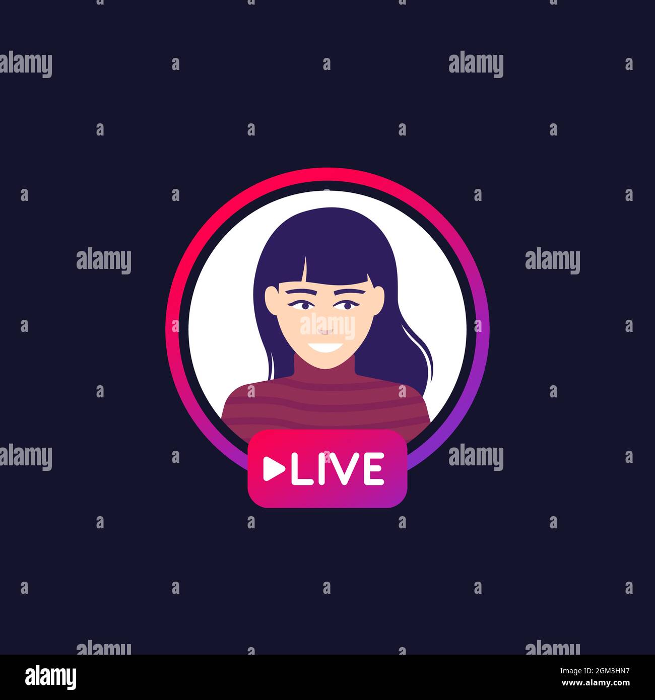 Female influencer icon Stock Vector Images - Alamy