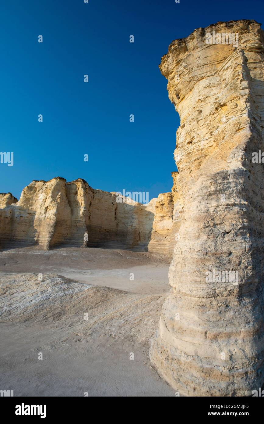 Monument Rocks National Natural Landmark, an area of eroded chalk ...