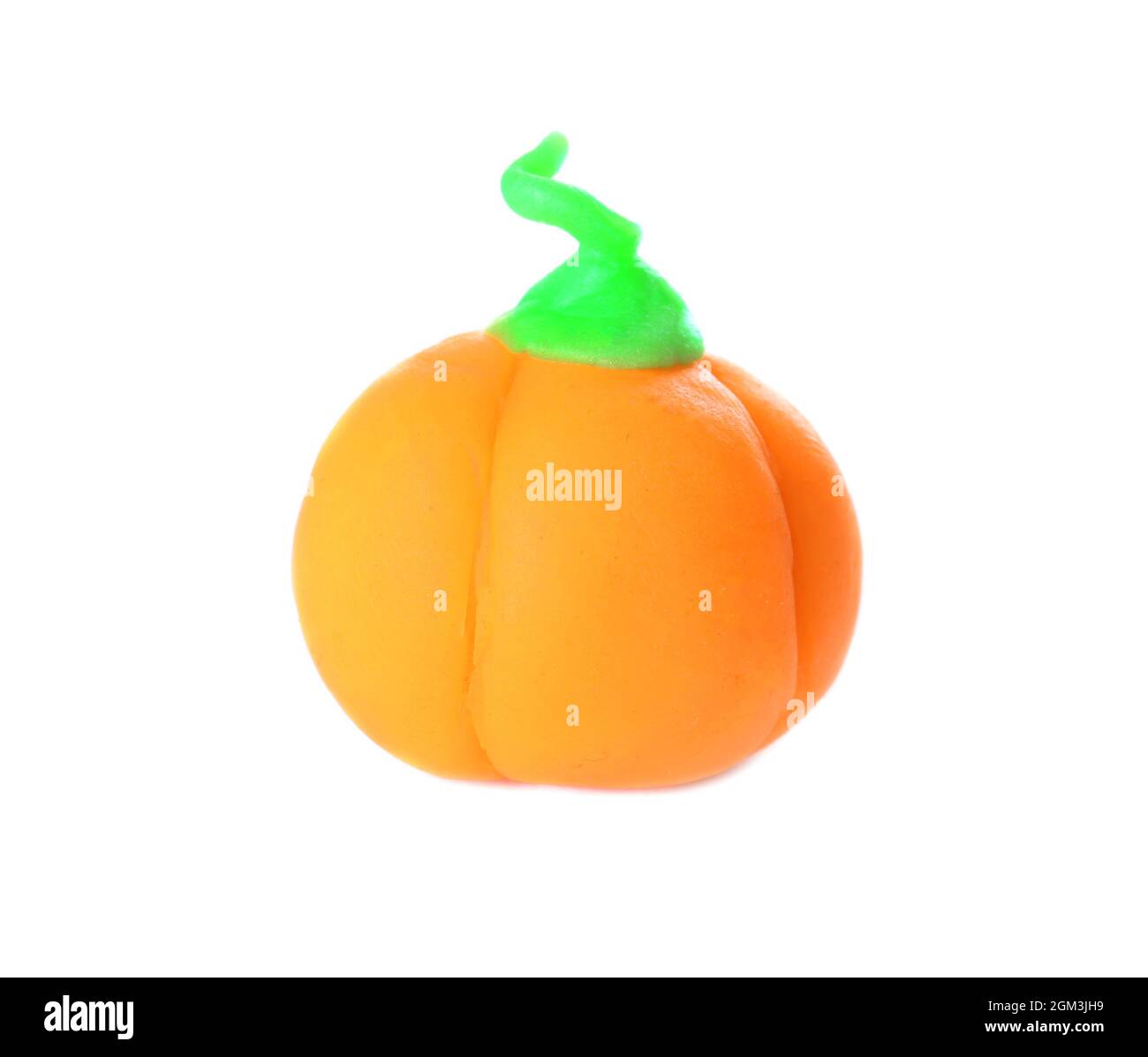 Plasticine pumpkin on white background Stock Photo - Alamy