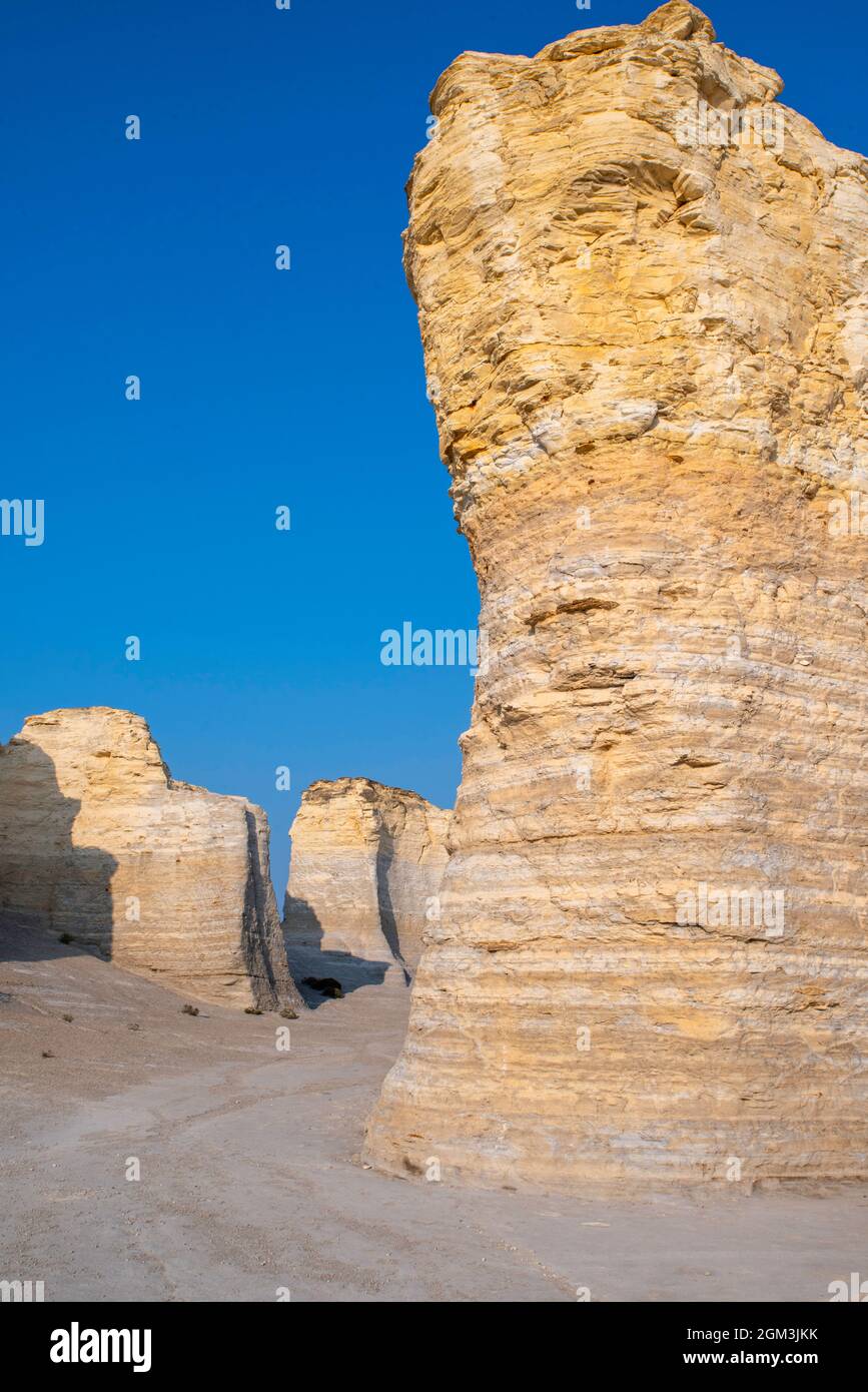 Monument Rocks National Natural Landmark, an area of eroded chalk ...