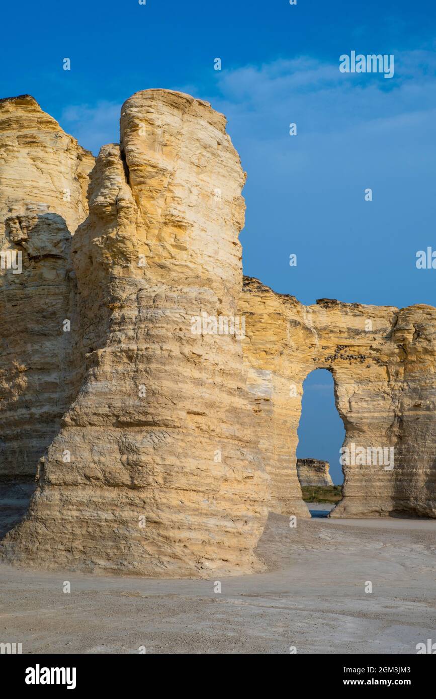 Monument Rocks National Natural Landmark, an area of eroded chalk ...