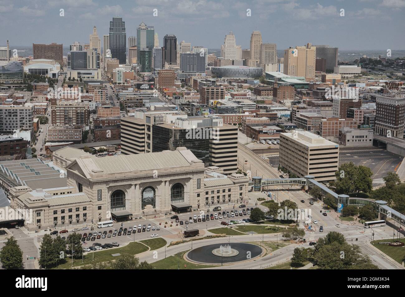 KANSAS CITY, UNITED STATES - Aug 28, 2021: A high angle shot of the ...