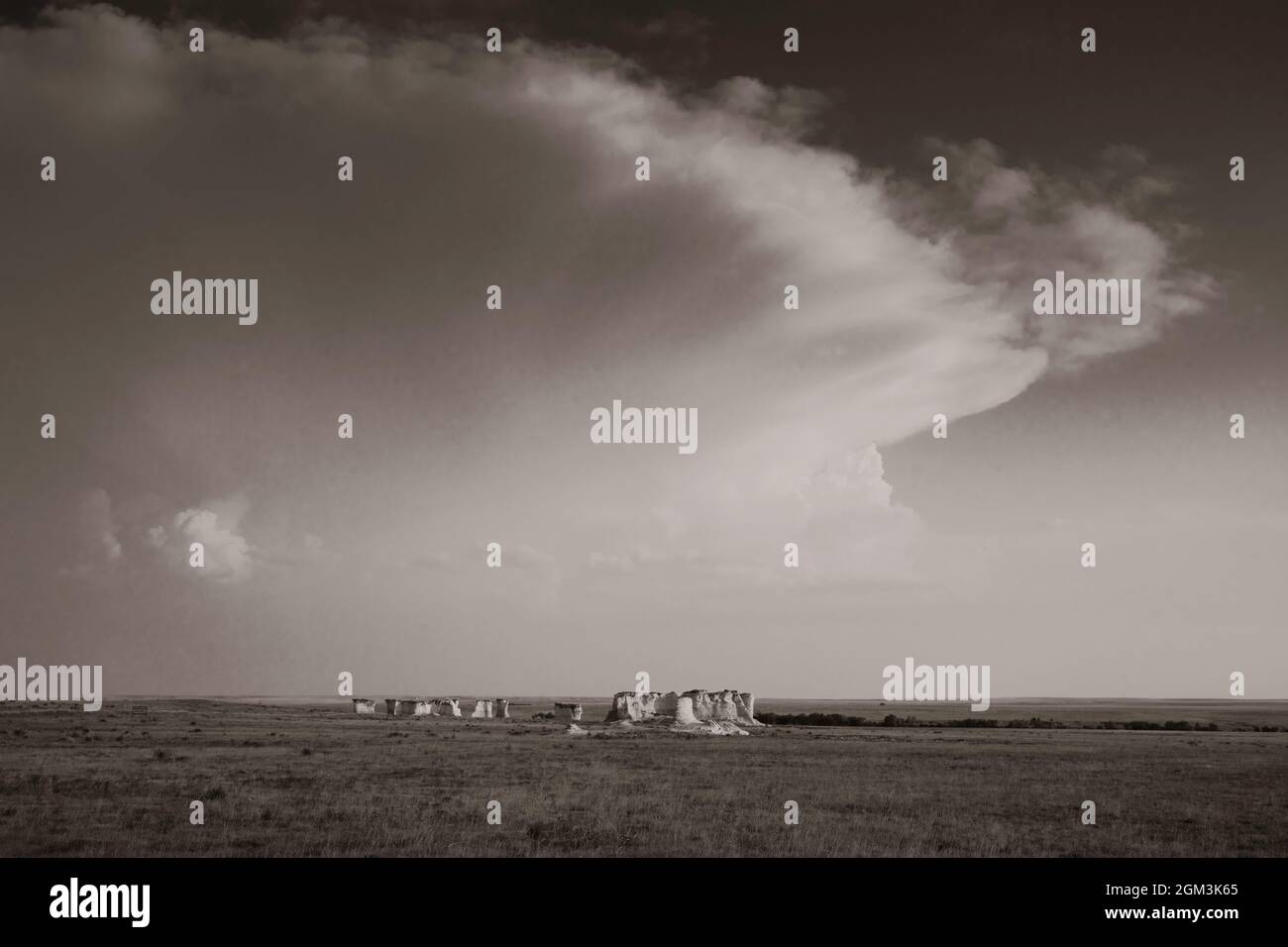 Monument Rocks National Natural Landmark, an area of eroded chalk ...