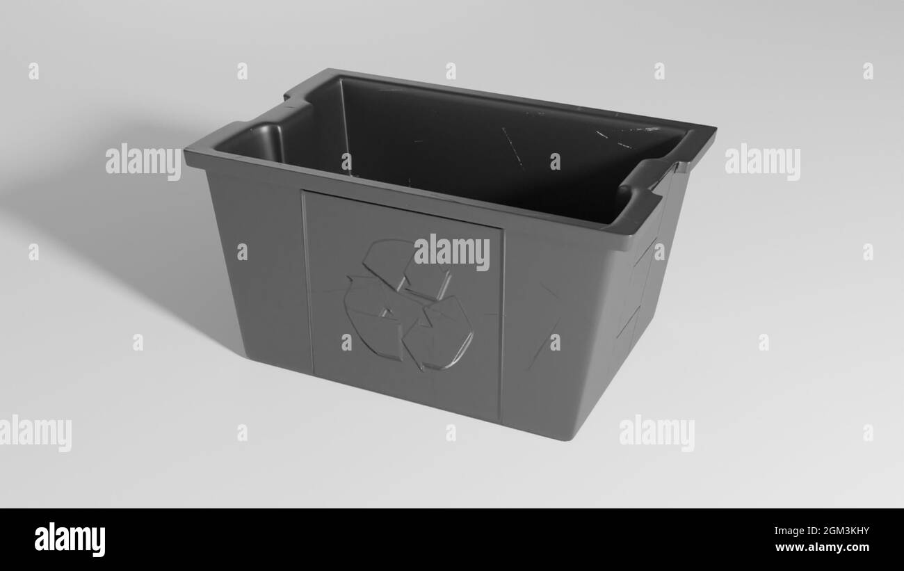 Dark-gray empty box is isolated in the light background Stock Photo - Alamy